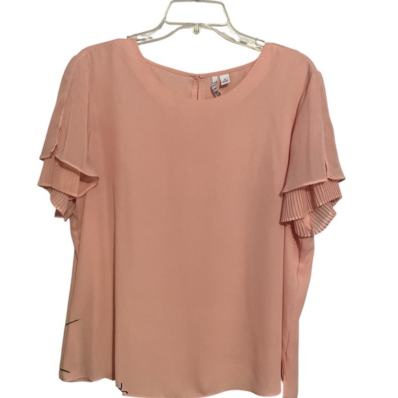 Elle | Tops | 32232 Elle Blush Pleated Sleeve Blouse | Poshmark